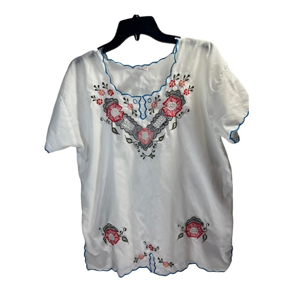 Confecciones Maria Luisa | Tops | Confecciones Maria Luisa Embroidered ...